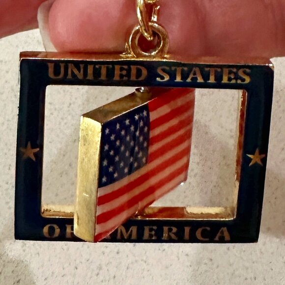 Accessories | United States Of America Flag Spinner Key Chain | Poshmark